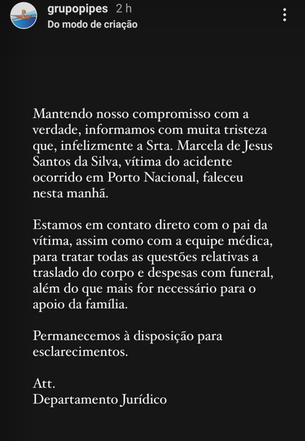 Morre uma das vítimas do acidente entre balsas no Rio Tocantins, em ...